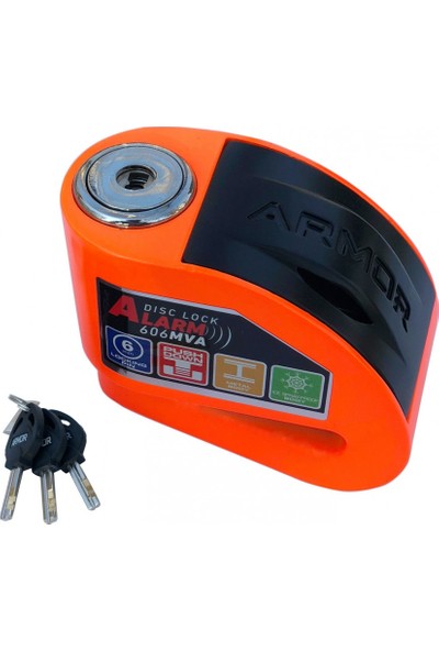 Armor 606MVA 6 mm Renkli̇ Alarmli Di̇sk Ki̇li̇di̇ Armor 606MVA 6 mm Renkli̇ Alarmli Di̇sk Ki̇li̇di̇