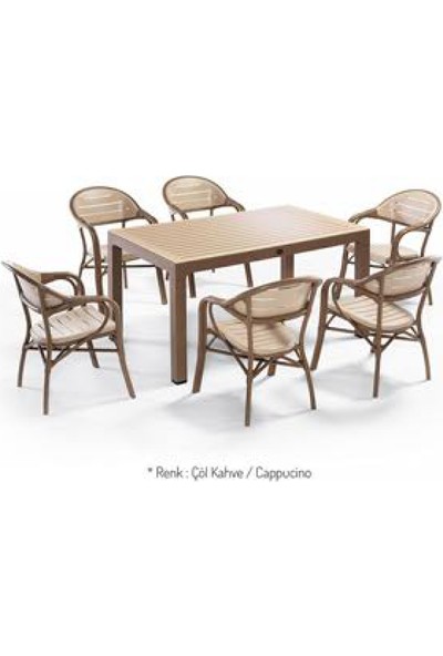 Novussi Bamboo 6 Lı Camlı Set Novussi Bamboo 6 Lı Camlı Set