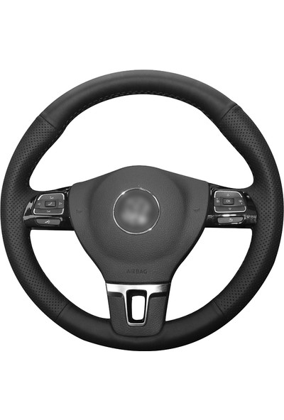 Fox Volkswagen Jetta Mk6 2011-2018 Siyah Deri Direksiyon Kılıfı (VW-002) Fox Volkswagen Jetta Mk6 2011-2018 Siyah Deri Direksiyon Kılıfı (VW-002)
