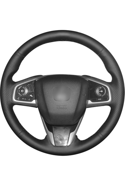 Fox Honda Civic 10 2016-2019 Siyah Deri Direksiyon Kılıfı (HO-005)