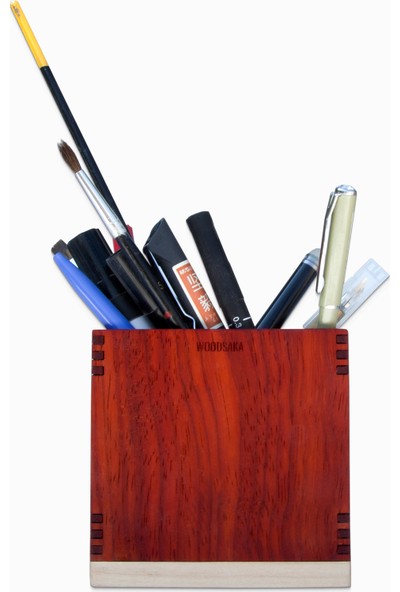 Woodsaka Kalem Kutusu - Paduk Ve Akça Ağaçlarından Woodsaka Kalem Kutusu - Paduk Ve Akça Ağaçlarından