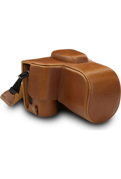 MegaGear Nikon D3500 Suni Deri Kamera Çantası