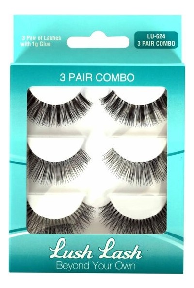 Lush Lash Takma Kirpik, 3 Pair Combo 3 Çift Takma Kirpik Lu-624 Lush Lash Takma Kirpik, 3 Pair Combo 3 Çift Takma Kirpik Lu-624