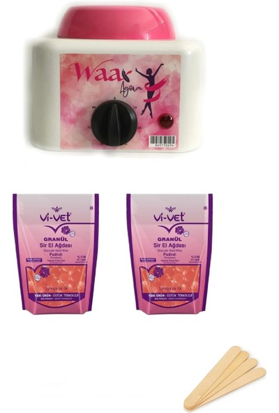 Waax Agora İNci Ağda Seti - Ağda Isıtma Makinesi, Vivet Pudralı Pembe Soyulabilir Boncuk Ağda Waax Agora İNci Ağda Seti - Ağda Isıtma Makinesi, Vivet Pudralı Pembe Soyulabilir Boncuk Ağda