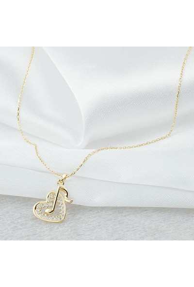 Bilezikci Kalp & Nota 14 Ayar Altın Kolye Bilezikci Kalp & Nota 14 Ayar Altın Kolye