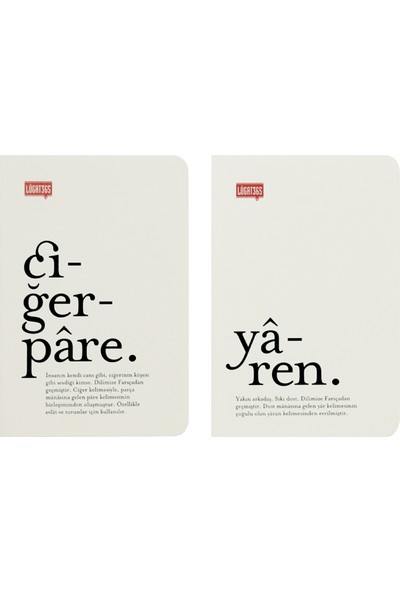 Lugat365 9*13 İkili Cep Defter-Ciğerpare&Yaren
