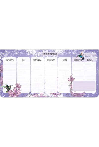 Keskin Color Ebat: 12*26 cm Haftalık Planner Blok Çiçek 2 Keskin Color Ebat: 12*26 cm Haftalık Planner Blok Çiçek 2