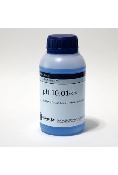Gündüz Kimya Ph 10.01 Kalibrasyon Sıvısı 250 ml Ph 10 Solüsyonu