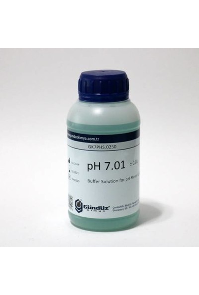 Gündüz Kimya Ph 7.01 Kalibrasyon Sıvısı 250 ml Ph 7 Solüsyonu