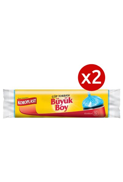 Koroplast Çöp Torbası 65 X 80 cm Büyük Boy x 2' li