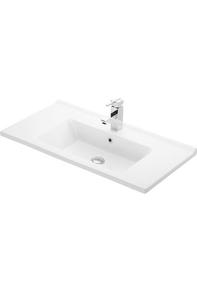Lapino Etna 85 cm Seramik Beyaz Lavabo Lapino Etna 85 cm Seramik Beyaz Lavabo