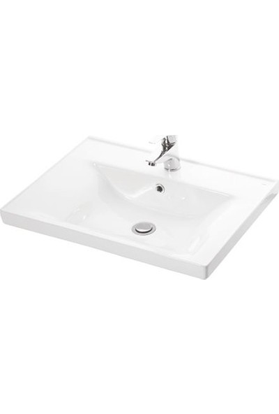 Lapino Sava 65 cm Konsollu Lavabo Beyaz Renk Lapino Sava 65 cm Konsollu Lavabo Beyaz Renk