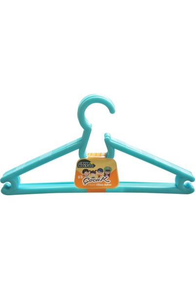 Decobella 6'lı Plastik Çocuk Elbise Askısı Asorti
