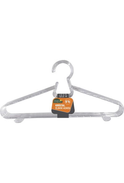 OMAK® Kristal Elbise Askısı 6'Lı