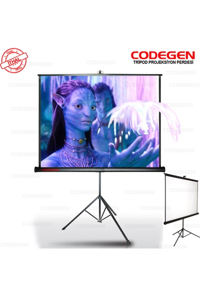 Codegen TX-18 180x180 Tripod İthal Projeksiyon Perdesi (Arkası Siyah Fonlu) Codegen TX-18 180x180 Tripod İthal Projeksiyon Perdesi (Arkası Siyah Fonlu)