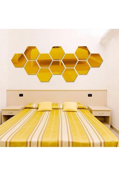 Kıraç Dekoratif Duvar Dekorasyon Altıgen Desen Ayna Pleksi 12 Adet Kıraç Dekoratif Duvar Dekorasyon Altıgen Desen Ayna Pleksi 12 Adet