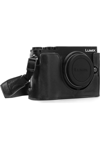 Megagear Panasonic Lumix Dc-Gx9 Hakiki Deri Kamera Kılıfı Megagear Panasonic Lumix Dc-Gx9 Hakiki Deri Kamera Kılıfı