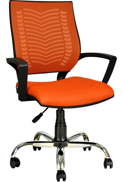 Bürocci Tina Metal Ayaklı Çalışma Koltuğu - Turuncu - 2101N0549