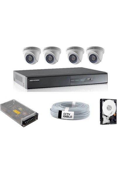 Haikon-2 MP-1080P-4LÜ-500GB-DOME Güvenli̇k Kamerasi Seti̇ Haikon-2 MP-1080P-4LÜ-500GB-DOME Güvenli̇k Kamerasi Seti̇