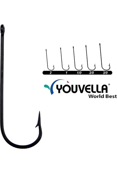 Youvella 100Lü Kutu Black Delikli Olta İğnesi Youvella 100Lü Kutu Black Delikli Olta İğnesi
