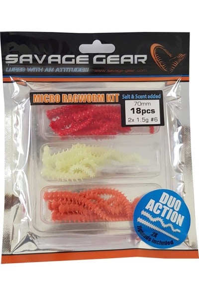 Savage Gear LRF Ragworm Kit 18+2 Adet Silikon Yem