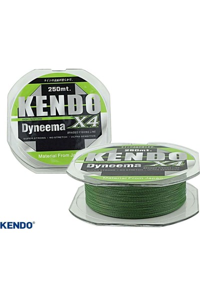 Kendo Dynema Braided High Green 4Örgü Olta Misinası 250Mt Kendo Dynema Braided High Green 4Örgü Olta Misinası 250Mt