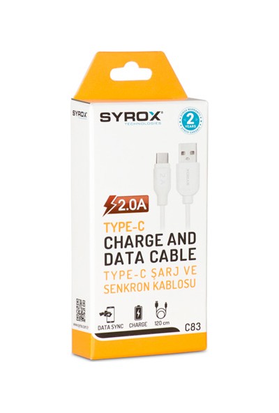 Syrox 2 Mah Type-C Kablo