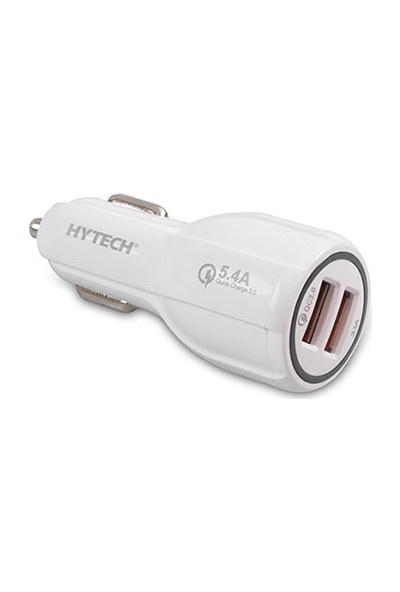 Hytech HY-XQ50 5.4A Quick Charge 2 USB Qc 3.0 Beyaz Araç Şarj Cihazı