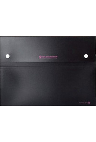 Morning Glory 5 Bölmeli Evrak Dosyası Siyah 51530-79158