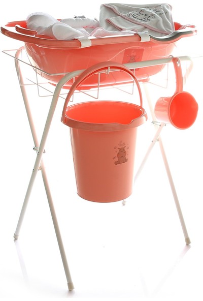 Babyjem Ayaklı Banyo Seti Pembe