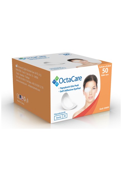 Octacare Steril Göz Pedi - 6,5cm x 9,5 cm - 50 Li