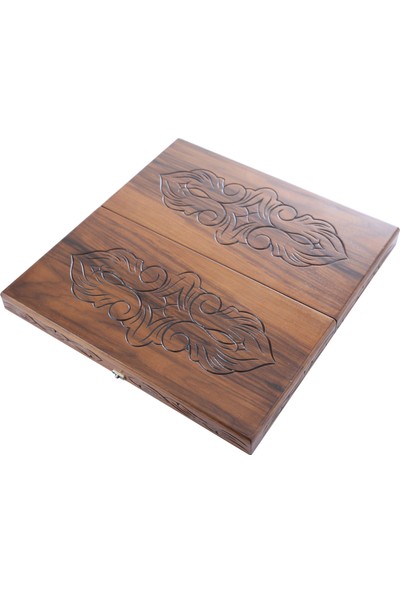 Pusulu Oyun Özel El Oyması Masif Tavla El İşçiliği (El Oyma İşçiliği Üretilmiş Tavla Takımı)