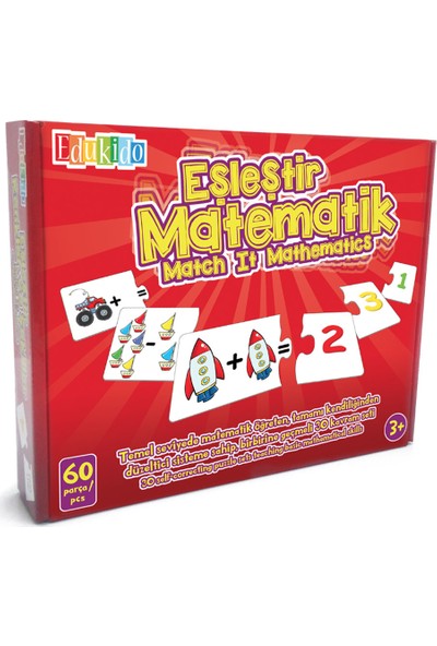 Edukido Eğitici Oyuncak Eşleştir Mukavva Puzzle Matematik EDU-1004 Edukido Eğitici Oyuncak Eşleştir Mukavva Puzzle Matematik EDU-1004