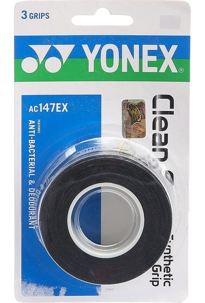 Yonex Ac 147 Anti Bakteriyel Grip 3'Lü Siyah