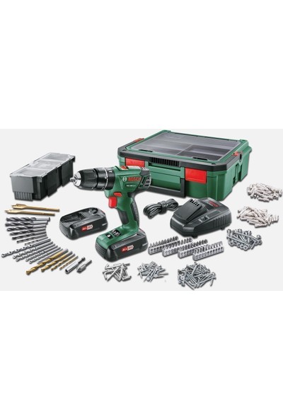 Bosch Psb 1800 Li-2 System Box ve 241 Parça Aksesuarlı Çift Akülü Darbeli Vidalama Bosch Psb 1800 Li-2 System Box ve 241 Parça Aksesuarlı Çift Akülü Darbeli Vidalama