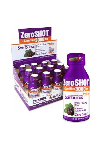 Zeroshot L-Carnitine & CLA Orange 3000Mg + Plus Sambucus 60 Ml