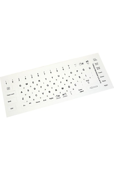 Notebookuzman Apple Mac Imac Türkçe Beyaz Klavye Sticker Notebookuzman Apple Mac Imac Türkçe Beyaz Klavye Sticker