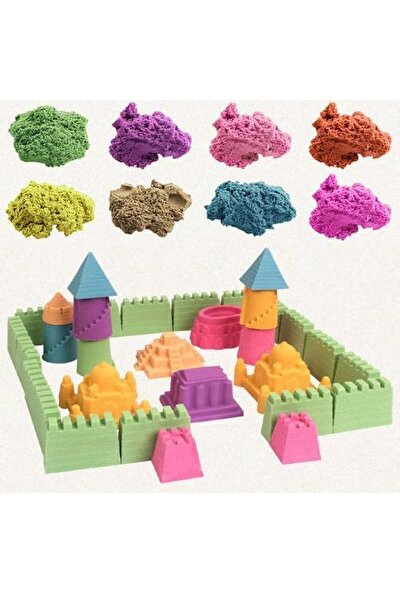 Kinetik Kum * 2 Kg 2 Renk * 8 Adet Oyun Kalıpları Hediye