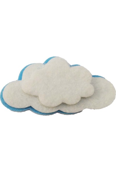 Keçeden 6,3 cm. Bulut Keçe Figürü 10 Adet