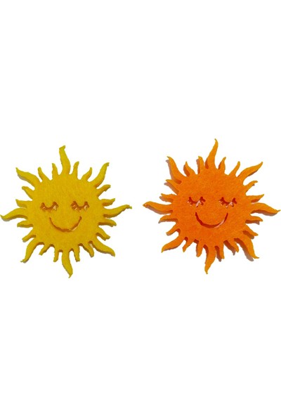 Keçeden 5 cm. Küçük Güneş Figürü 10 Adet