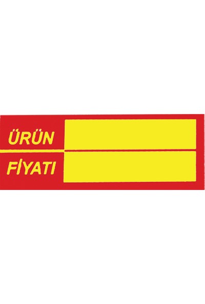 Silinebilir Pvc Market Raf Önü Etiketlik 50 Adet