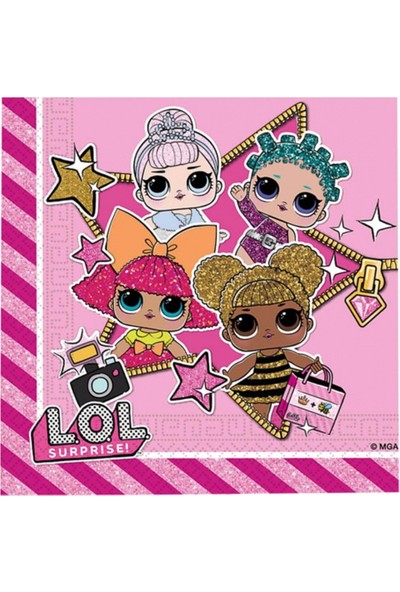 Süsle Bebek ve Parti LoL Bebek Peçete - 20 Adet Süsle Bebek ve Parti LoL Bebek Peçete - 20 Adet
