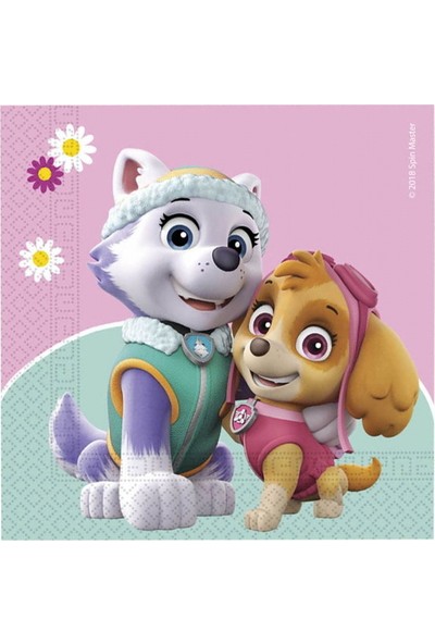 Party Shop Paw Petrol Pembe Peçete