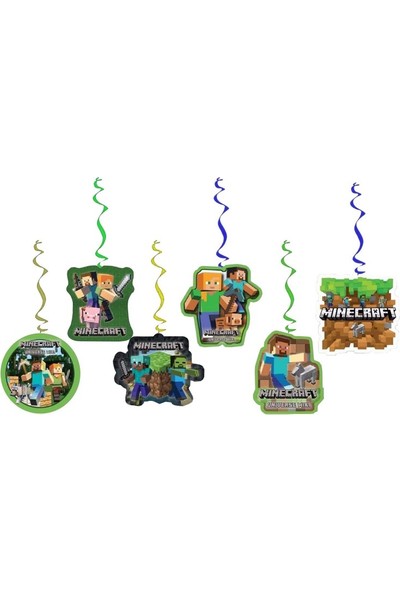 Happyland Minecraft Yay Süs Seti 6 Lı Tavan Sarkıt Süsleri Seti