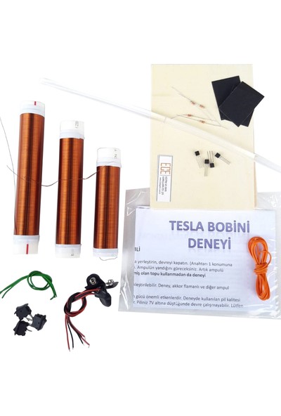 Ece Tesla Bobini Deney Seti 3'Lü Demonte 275 350 400 Sarımlı Ece Tesla Bobini Deney Seti 3'Lü Demonte 275 350 400 Sarımlı