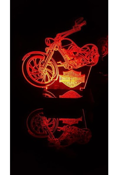Ömr Dizayn Hediye Kişiye Özel 3D Gece Lambası Harley Davidson Ömr Dizayn Hediye Kişiye Özel 3D Gece Lambası Harley Davidson