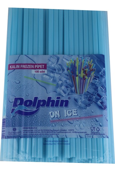 Dolphin Frozen Kalın Pipet 100'Lü Pk. Mavi