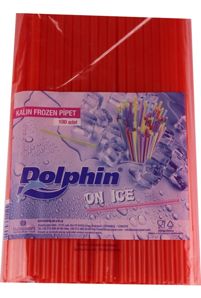 Dolphin Frozen Kalın Pipet 100'Lü Pk. Kırmızı