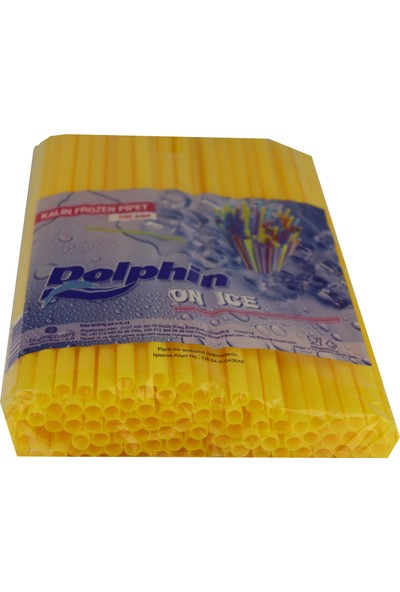 Dolphin Frozen Kalın Pipet 100'Lü Pk. Sarı
