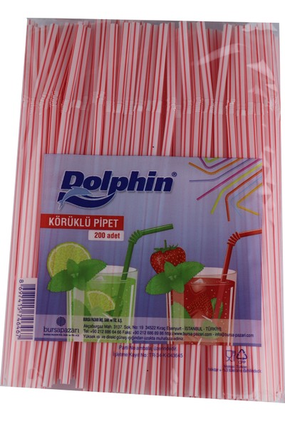 Dolphin Ekonomik Körüklü Pipet 200'lü